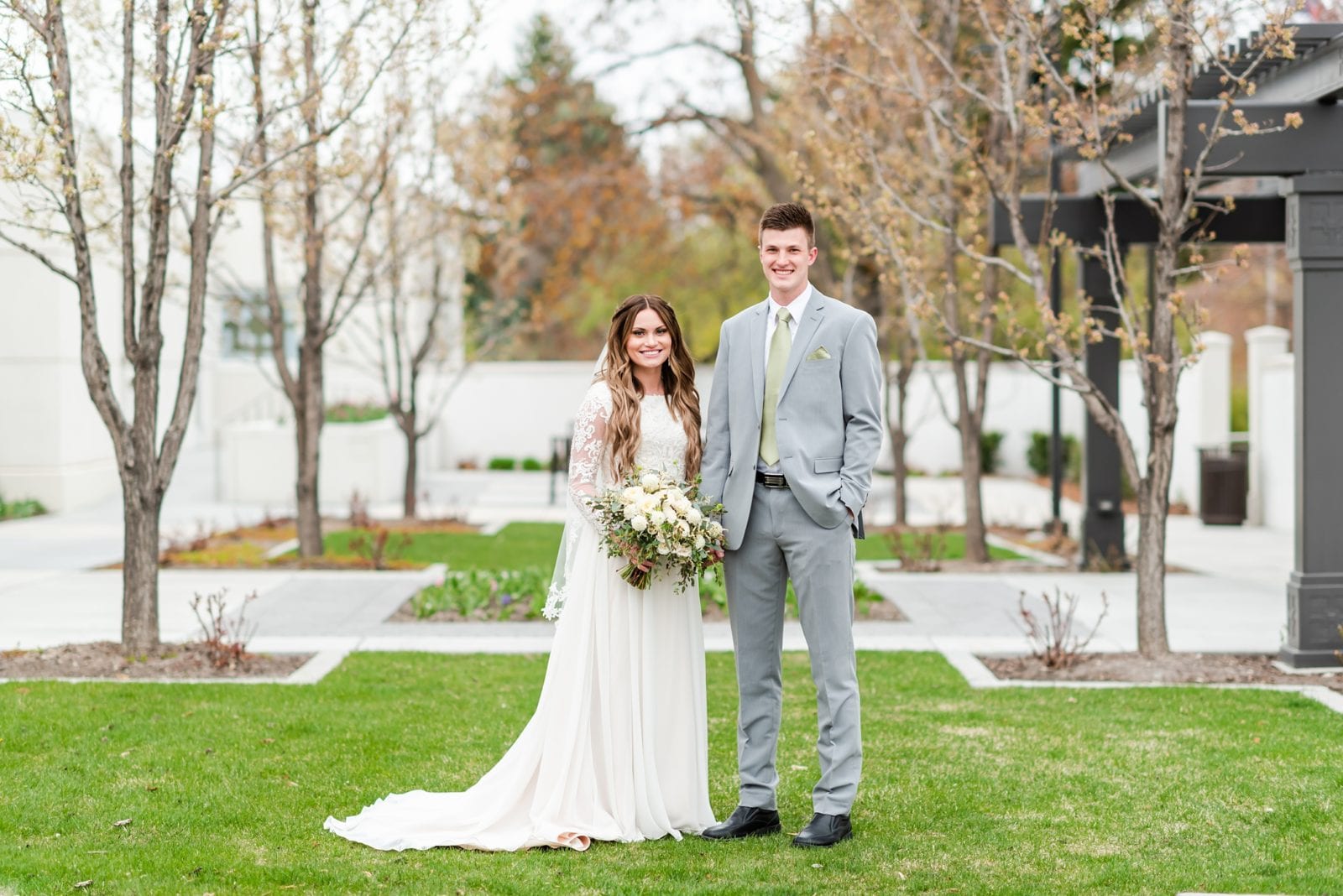 Jordan + Megan Spring Blossoms Idaho Falls Temple formal session