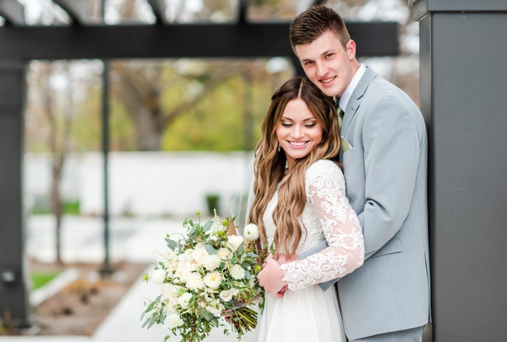 Jordan + Megan Spring Blossoms Idaho Falls Temple formal session