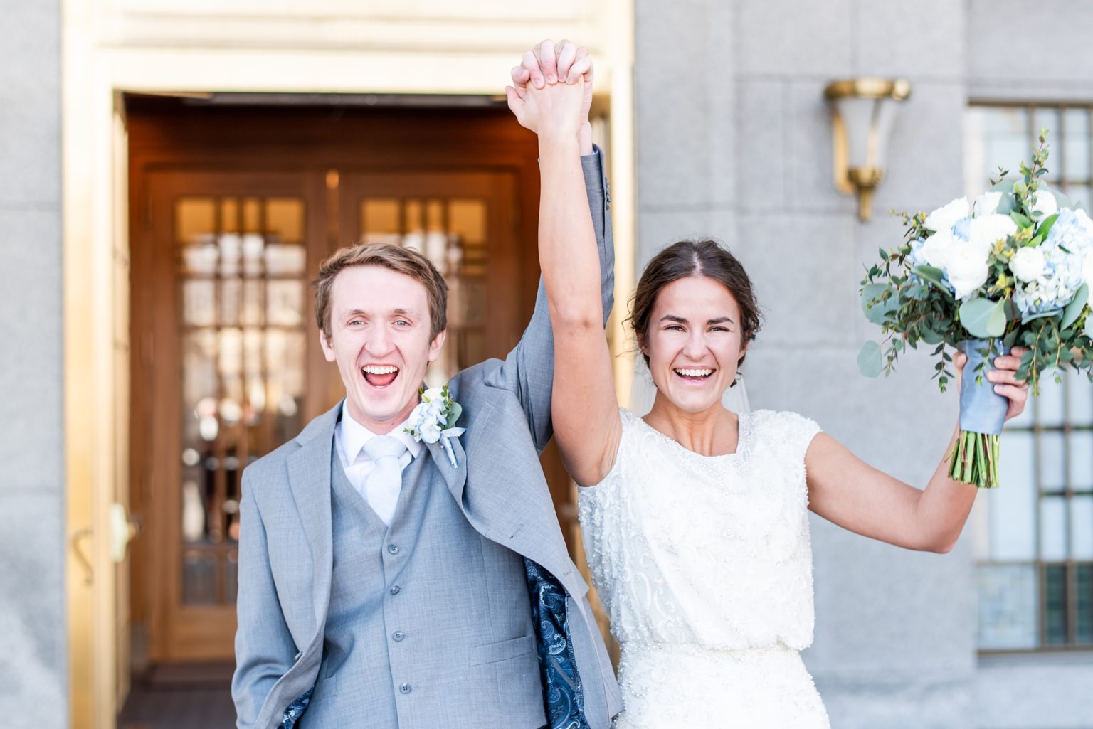 Andrew + Dani | A Draper Utah Temple winter wedding